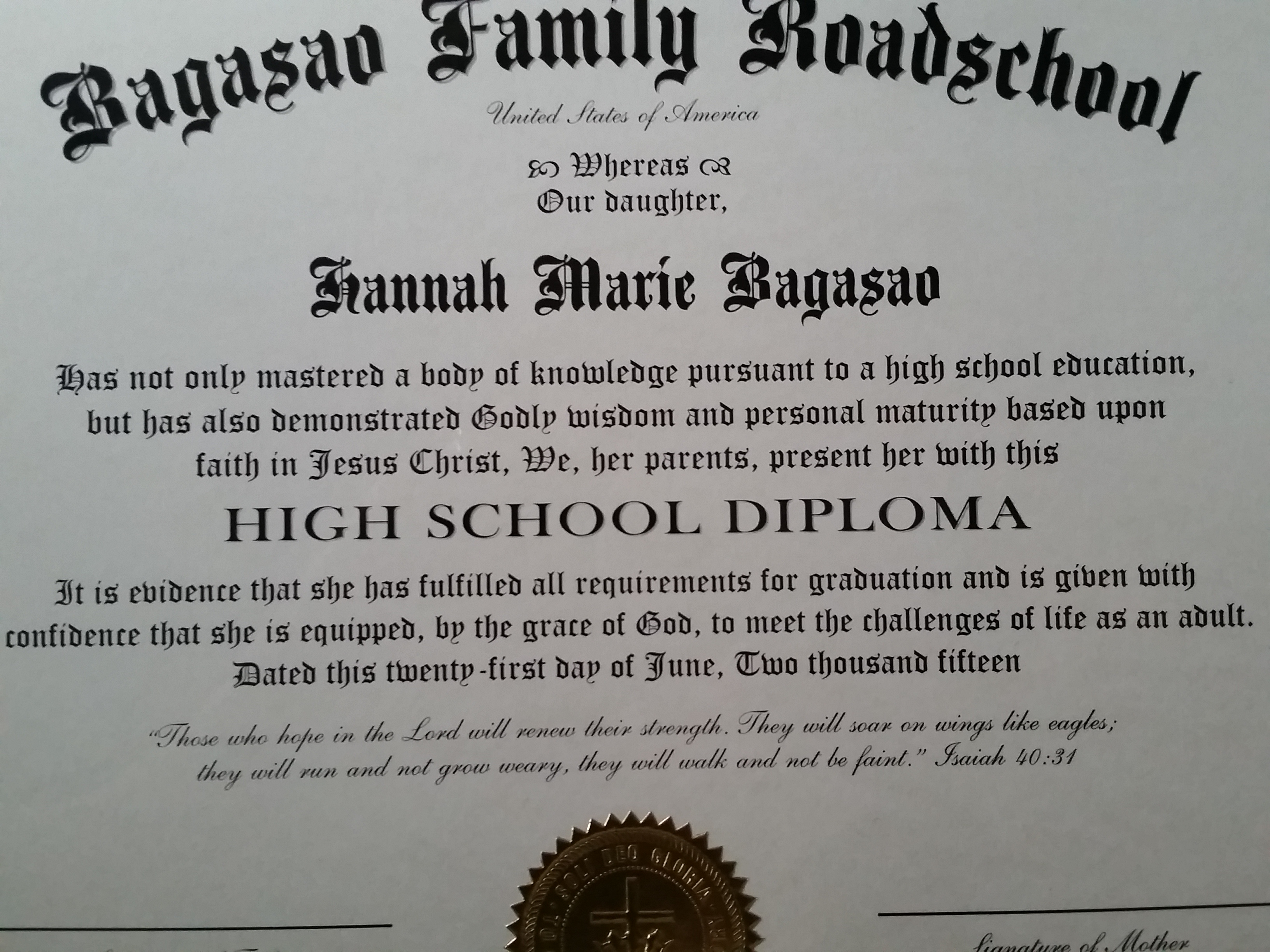Diplomas For Homeschooled Students A k a The Diploma That Made Me Cry